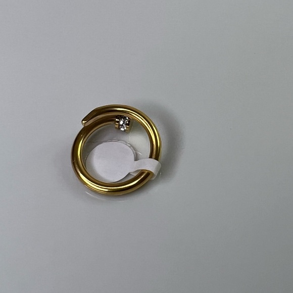 stainless steel | Jewelry | Ring Clavo Gold Plated Stainless Steel Open ...